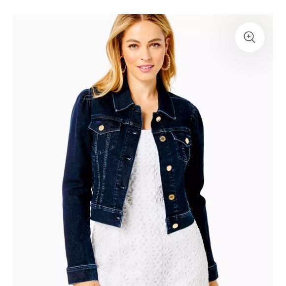 Lilly Pulitzer | Jackets & Coats | Lilly Pulitzer Laylani Denim Jacket ...